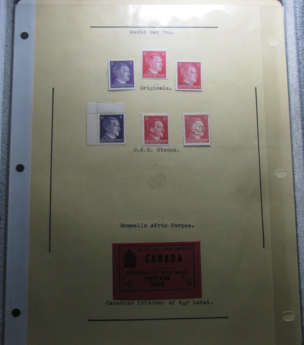 WWII WW2 Stamps Canada Prisoner of War Label Original Unused Ukraine | eBay
