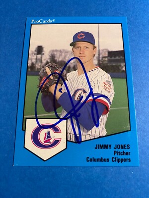 JIMMY JONES 1989 PROCARDS AUTO SIGNED COLUMBUS CLIPPERS YANKEES ASTROS ...
