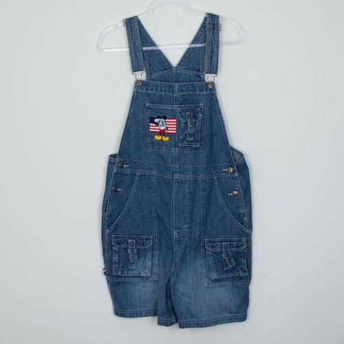 Vintage Disney Womens Overalls Denim Shortalls Shorts Size L Blue ...