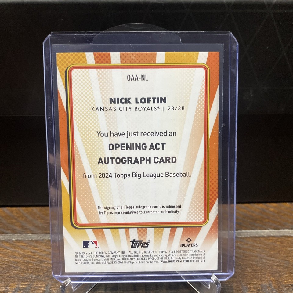 2024 Topps Big League Nick Loftin Opening Act Autograph | eBay