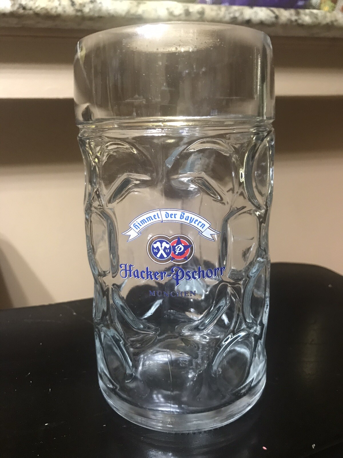 OKTOBERFEST HACKER-PSCHORR MUNCHEN Dimpled Glass Beer Stein Mug 1 Liter ...