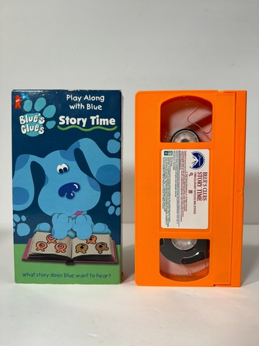 Blue's Clues Story Time (1998) Orange VHS Tape 97368388833| eBay