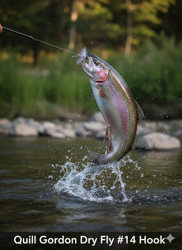 3 Vintage Quill Gordon Dry Fly - Classic Trout Fishing Fly - Size #14 ...