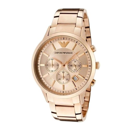 NWT Emporio Armani AR2452 Classic Rose Gold Chronograph Analog Quartz ...