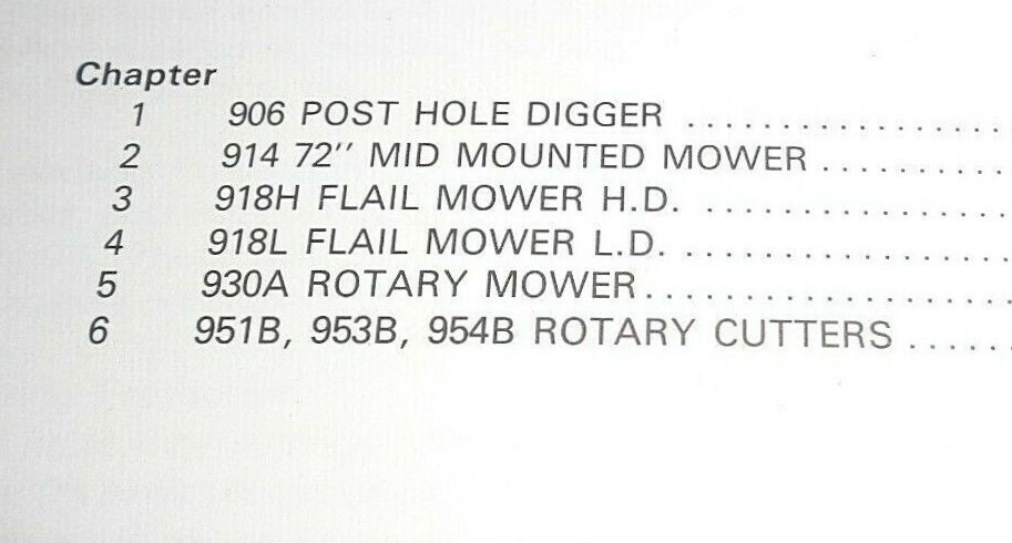 Ford New Holland 900 Implements 951B 953B 954B Rotary Cutters Service ...