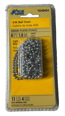 BLUE HAWK #0348454 BALL CHAIN 6FT #36 | eBay