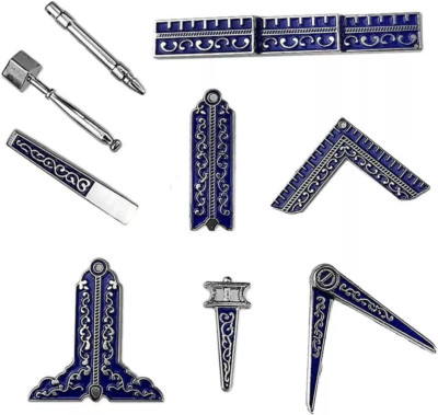 Masonic Working Tools Set Bondi Blue Freemason Tools Accessories Mini ...