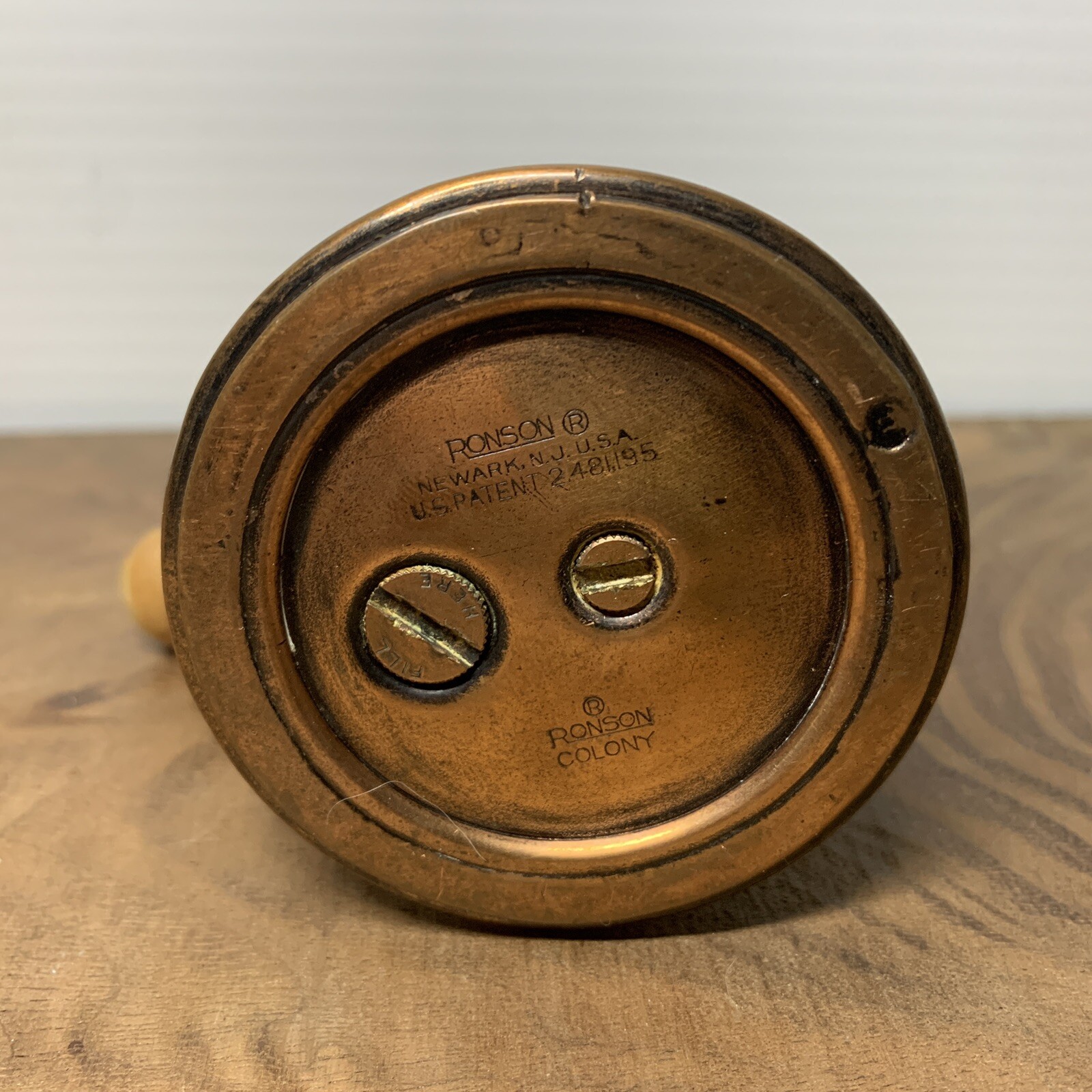 Ronson Colony Copper Table Lighter Wood Handle Untested 1955-1958 | eBay