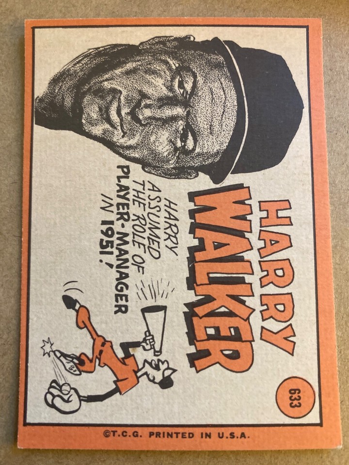 1969 Topps Baseball #633 Harry Walker NM/MT | eBay