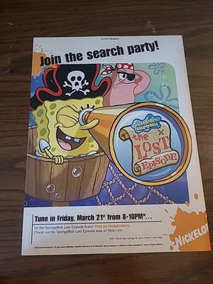 Spongebob Squarepants The Lost Episode Print Ad 8x11 2003 Promo Great ...