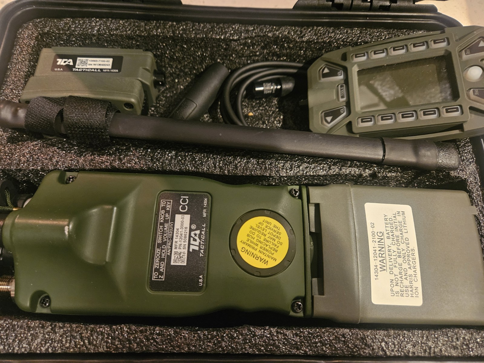 Unlocked Frequency TCA PRC-152A GPS Radio KDU & Programming Cable ...