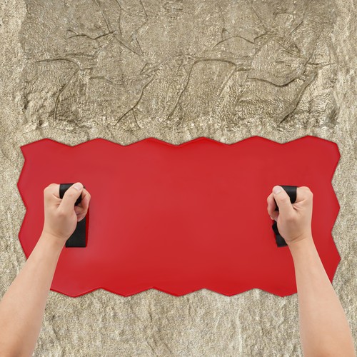 60×30 Cm Red Concrete Texture Mold With Handles for Easy Outdoor Use | eBay