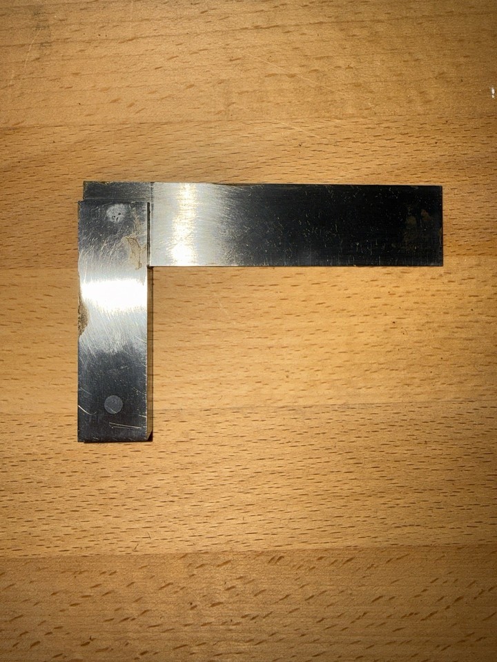 Vintage L.S Starrett No. 20 precision toolmakers 3" square with wood ...