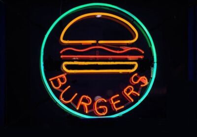 Burgers Neon Sign Lamp Light Bar Pub Restaurant Wall Window Decor 18X18 ...