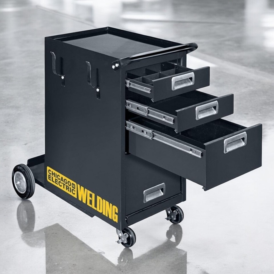 Welder Welding Cart Heavy Duty 4 Drawer Rolling Welding Storage Cabinet ...