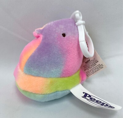 New Peeps Chick 3” Purple Pink Pastel Multicolored Plush Backpack Clip ...
