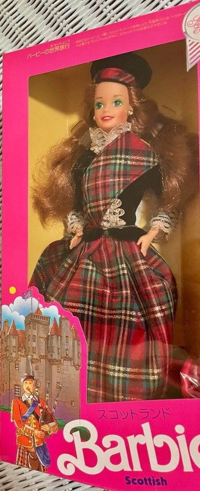 RARE BOX Print Barbie SCOTTISH Dolls of the World Special Edition 1990 ...