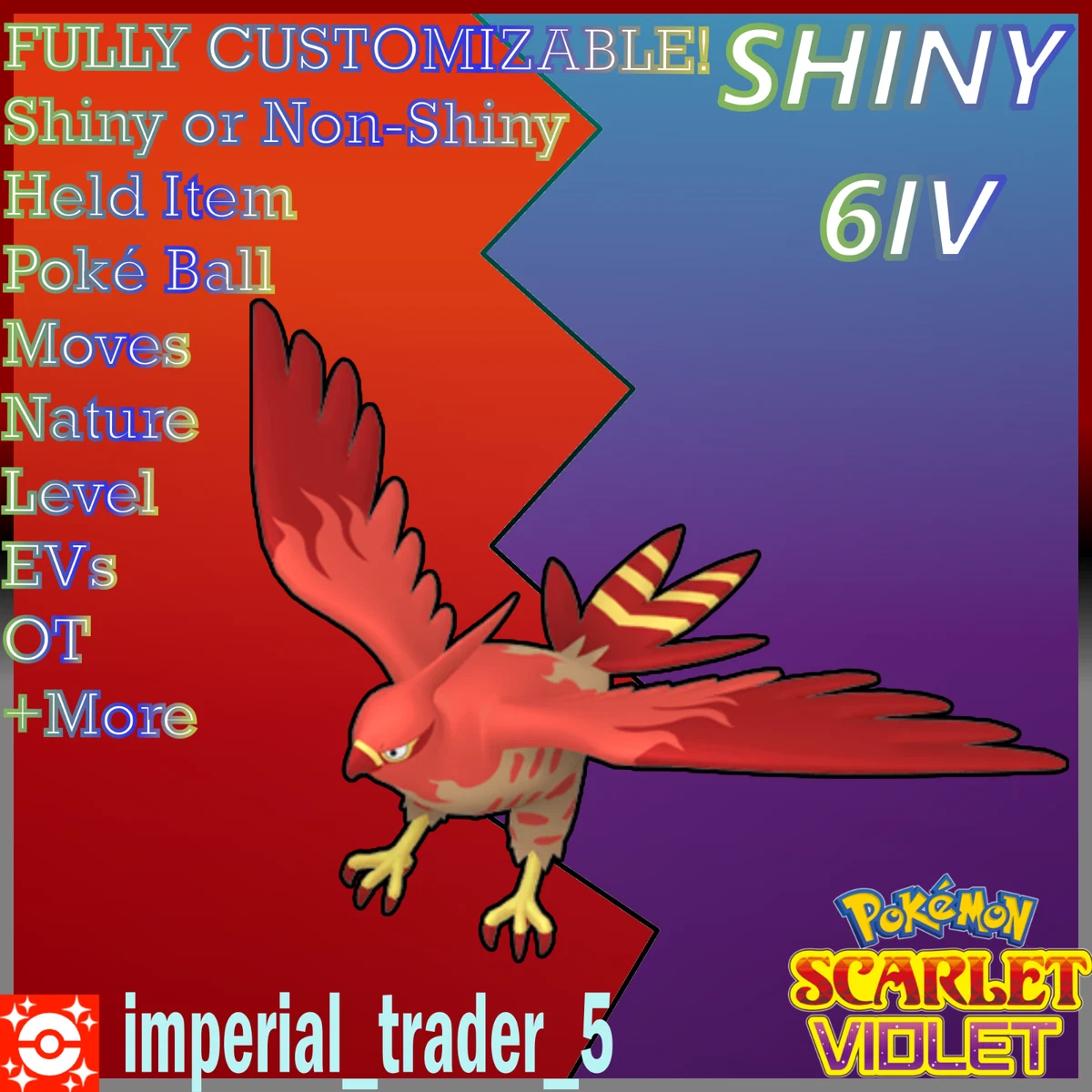 Pokemon Talonflame Shiny