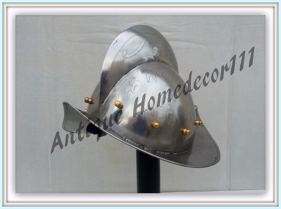 Halloween Medieval Spanish Morion Helmet Conquistador Hand Made Helmet ...