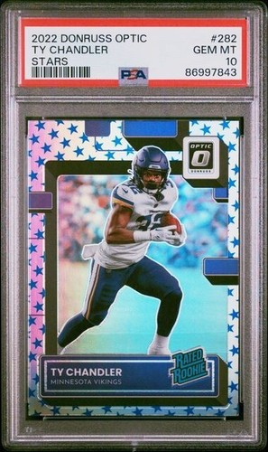 2022 Panini Donruss Optic Ty Chandler Stars PSA 10 Pop 2 Vikings Rated ...