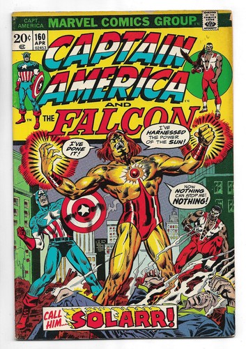 Captain America #160 Marvel Comics 1973 and Falcon / Crime Wave ...