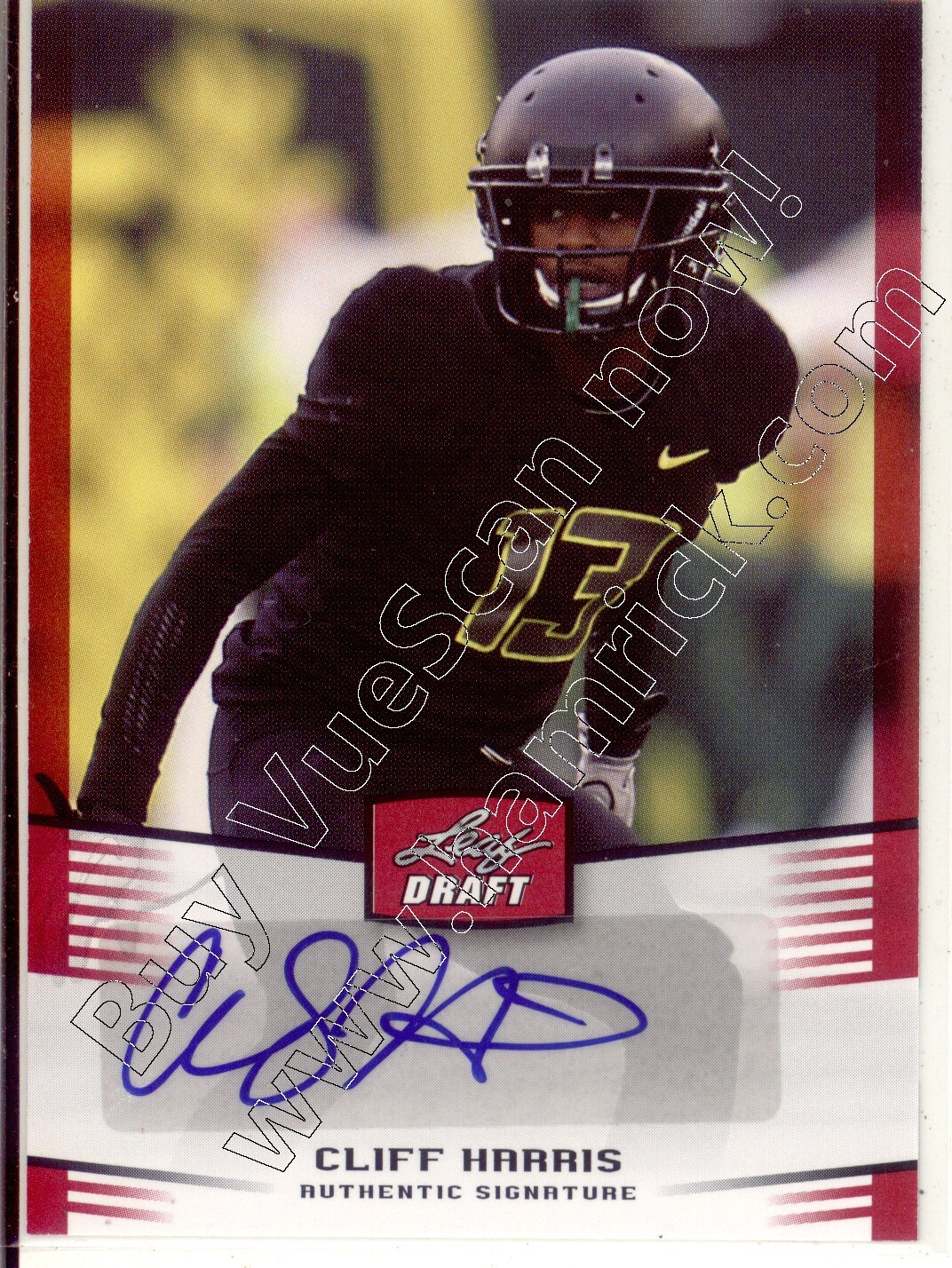 cliff harris rc rookie draft auto autograph oregon ducks college 2012 ...