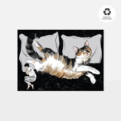 Chlo Studio Greeting Card Cat Pattern Card Bed Time 04866 | eBay Australia