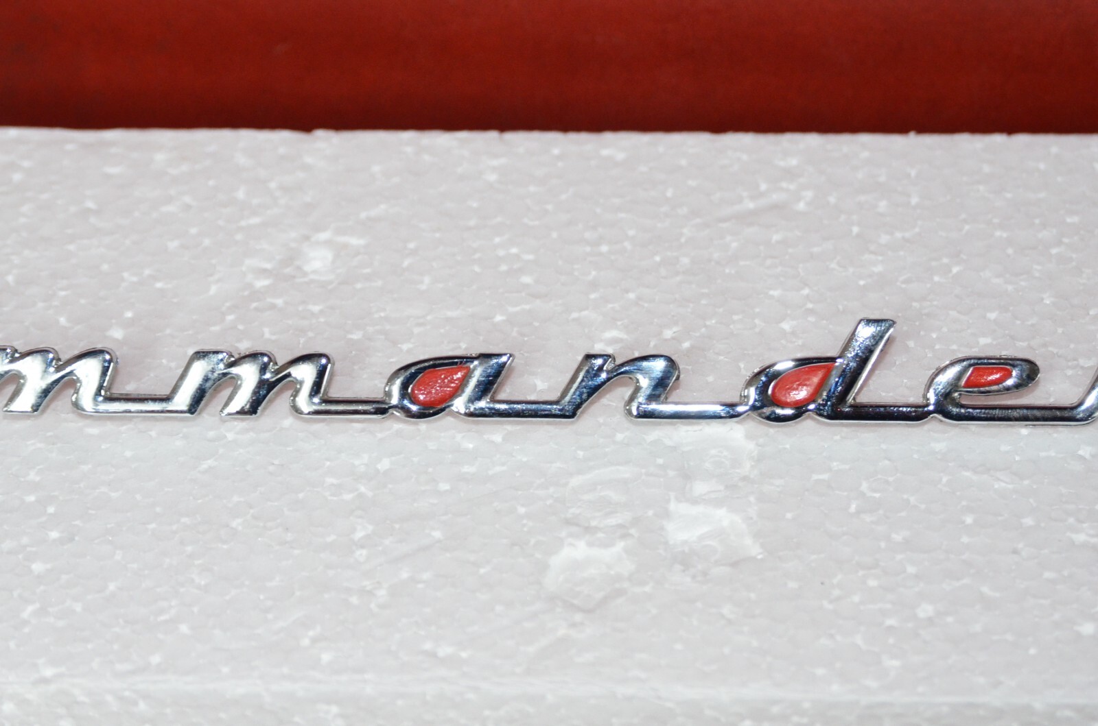 NOS Studebaker Commander Fender Trim Emblem Script Logo 11" Long Chrome ...