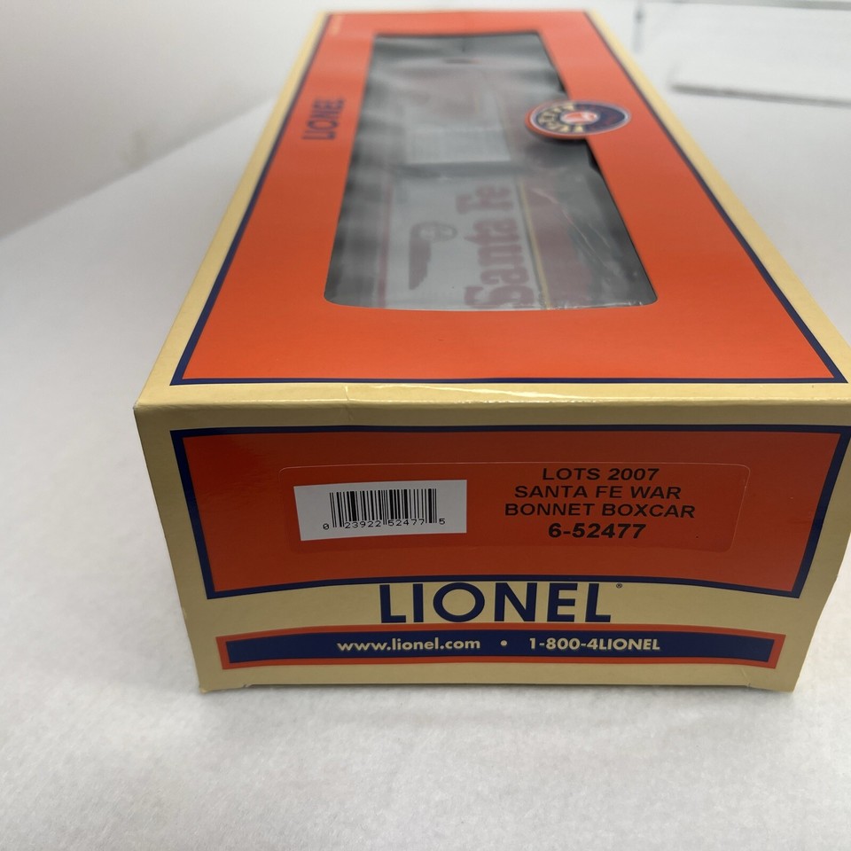 Lionel 6-52477 LOTS 2007 Santa Fe Warbonnet Boxcar O Gauge New Club Car ...