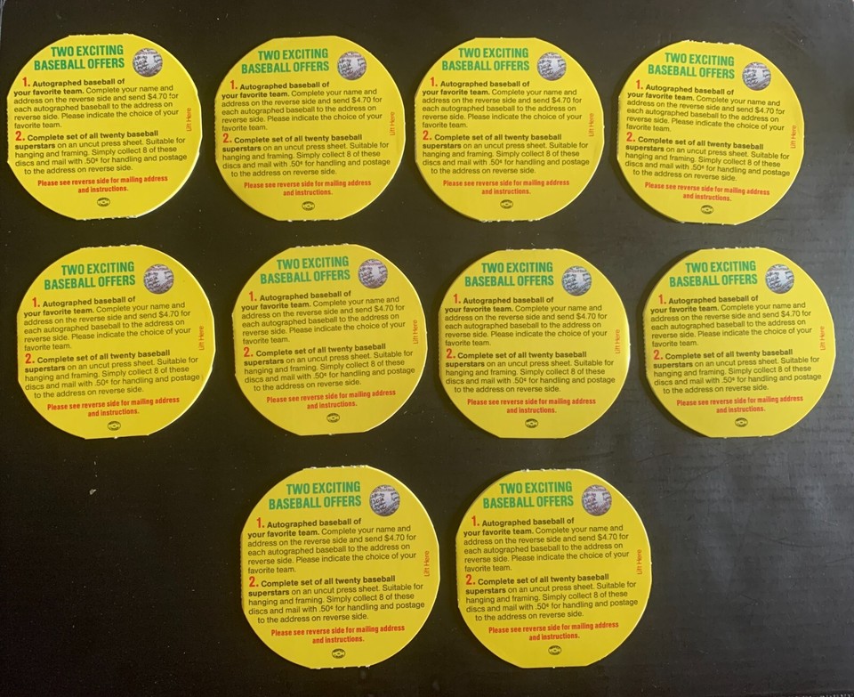 1987 WEIS WINNERS DISCS- VERY RARE UNCUT UNOPENED COMPLETE SET (20 ...