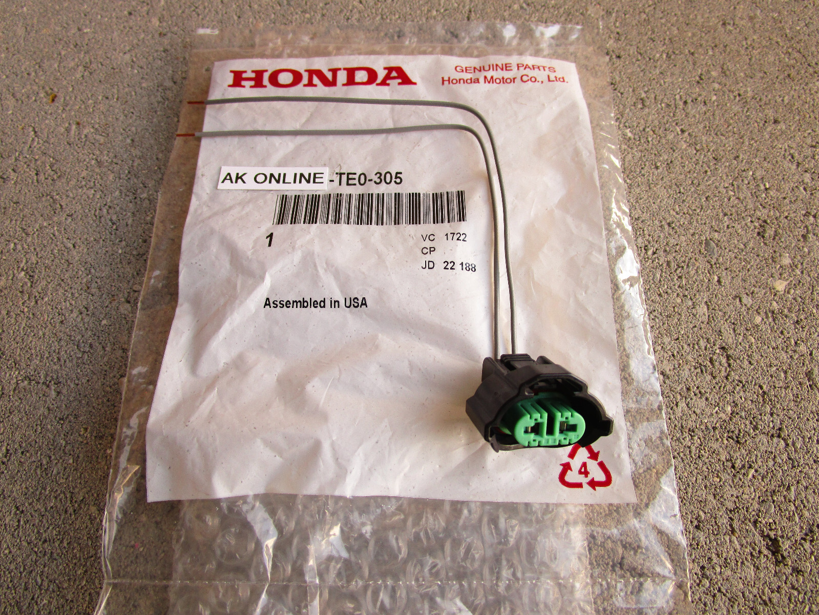 12 - 20 HONDA CR-V FOG-LIGHT PIGTAIL CONNECTOR OEM NEW | eBay
