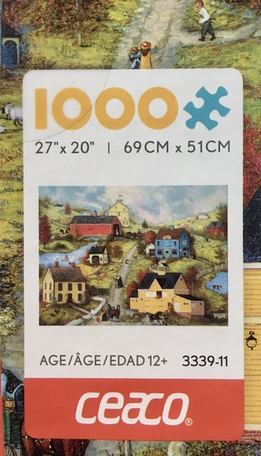 Ceaco Jigsaw Puzzle Linda Nelson Stocks Bridge Country Lane Town 1000 ...
