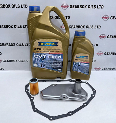 JUKE 1.6 CVT JF015E AUTOMATIC GEARBOX FLUID FILTERS RAVENOL CVT OIL 5L ...