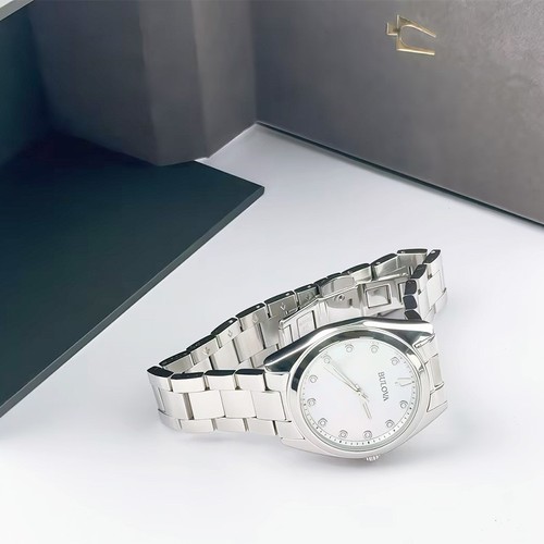 Bulova Surveyor 96P228 Women's Quartz Watch Mother of Pearl Dial 31mm ...