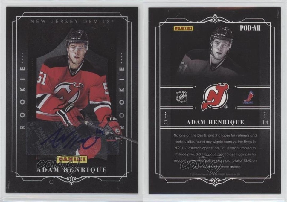 2011-12 Panini Player of the Day Signatures Adam Henrique #POD-AH Auto ...