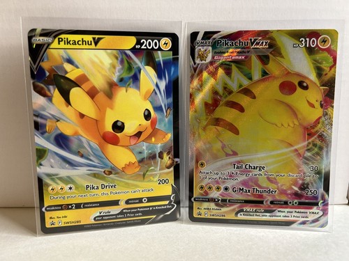 Pokémon TCG: Pikachu V SWSH285 & Pikachu VMAX SWSH286 Promo Cards ...