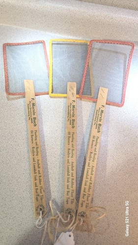 Set Of 3 Vintage Advertising Fly swatters, New Old Stock With ...