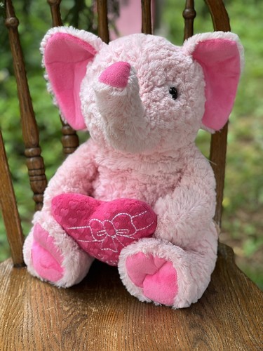 Elephant Dan Dee St Valentines Day plush Heart Kiss Pink 16" toy ...