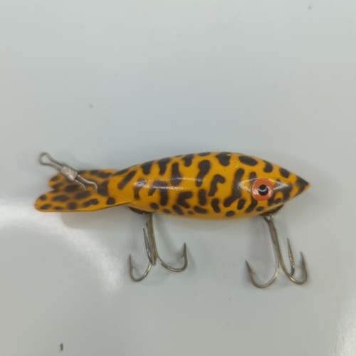 Vtg Torpedo Wooden Bomber Luxon Fishing Lure Yellow and Black 3-1/2" | eBay