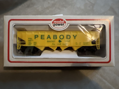 Model Power HO Scale 6933 Peabody 4 bay, 40' Hopper Car #6671, with Box ...