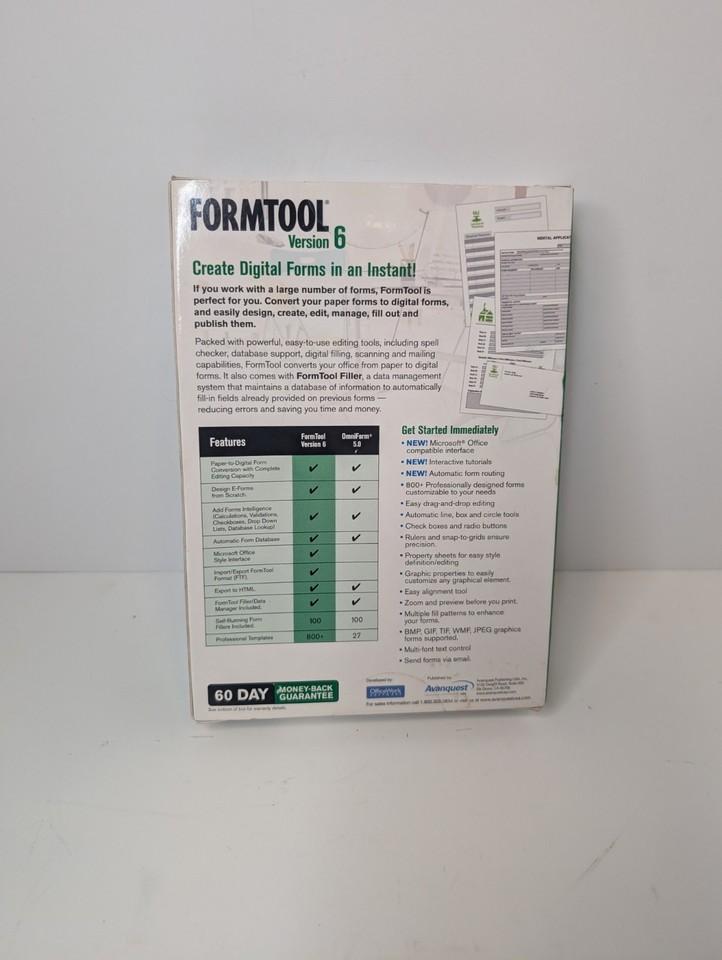 FORMTOOL Version 6 Software 800+ Ready To Use Form & Label Templates ...