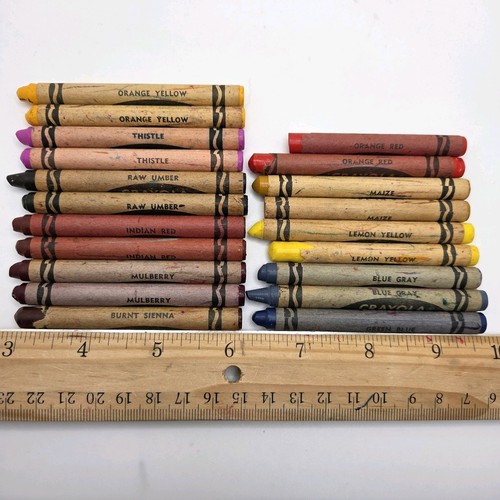 Crayola Crayons Lot of 20 Vintage Retired Mulberry Indian Red Thistle ...