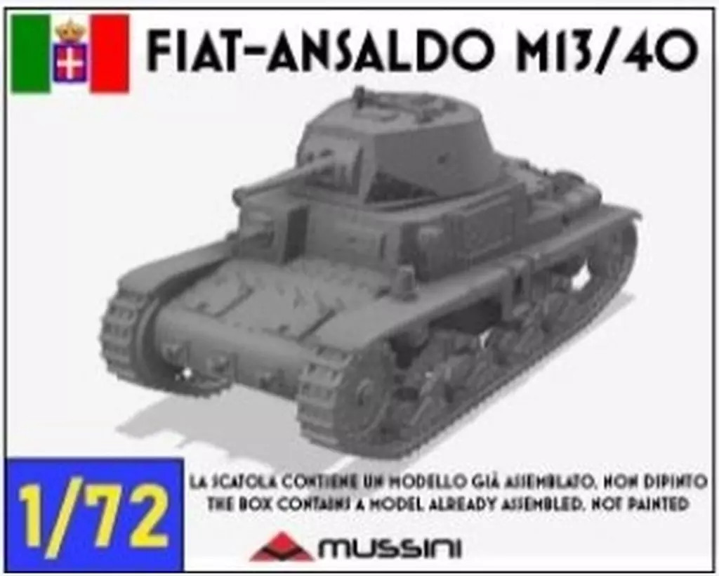 Plastic Model 1/72 Wwii Italy Fiat Ansaldo M13/40 Medium Tank 1St ...