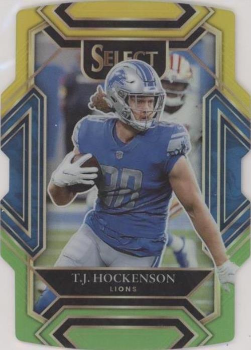 2021 Panini Select - Club Level T.J. Hockenson #213 Green & Yellow ...