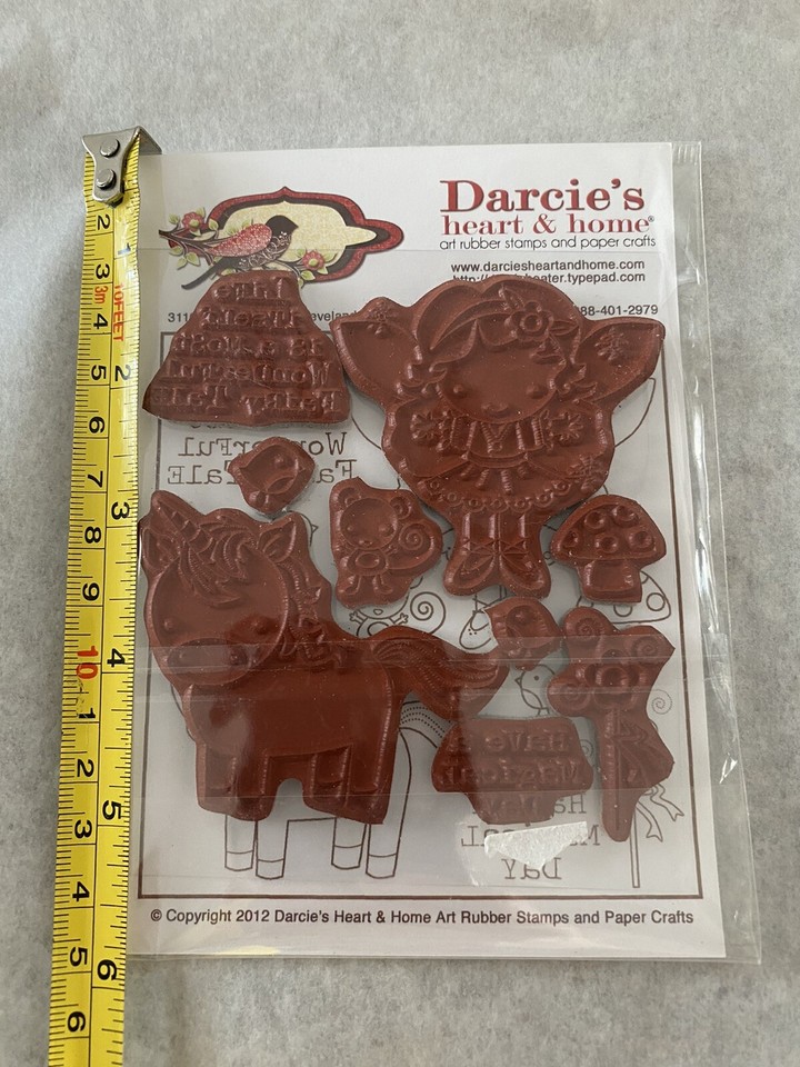 Darcie’s Rubber Cling Stamp Set Fairy , Unicorn New In Package | eBay