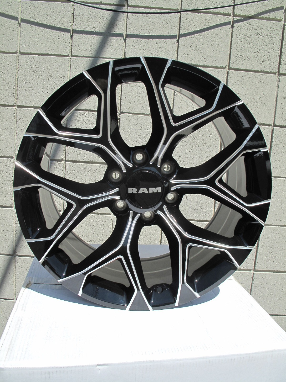 20" NEW 1500 RAM 6 LUG BLACK MILLED WHEELS RIMS SET OF 4 5668 Free ...