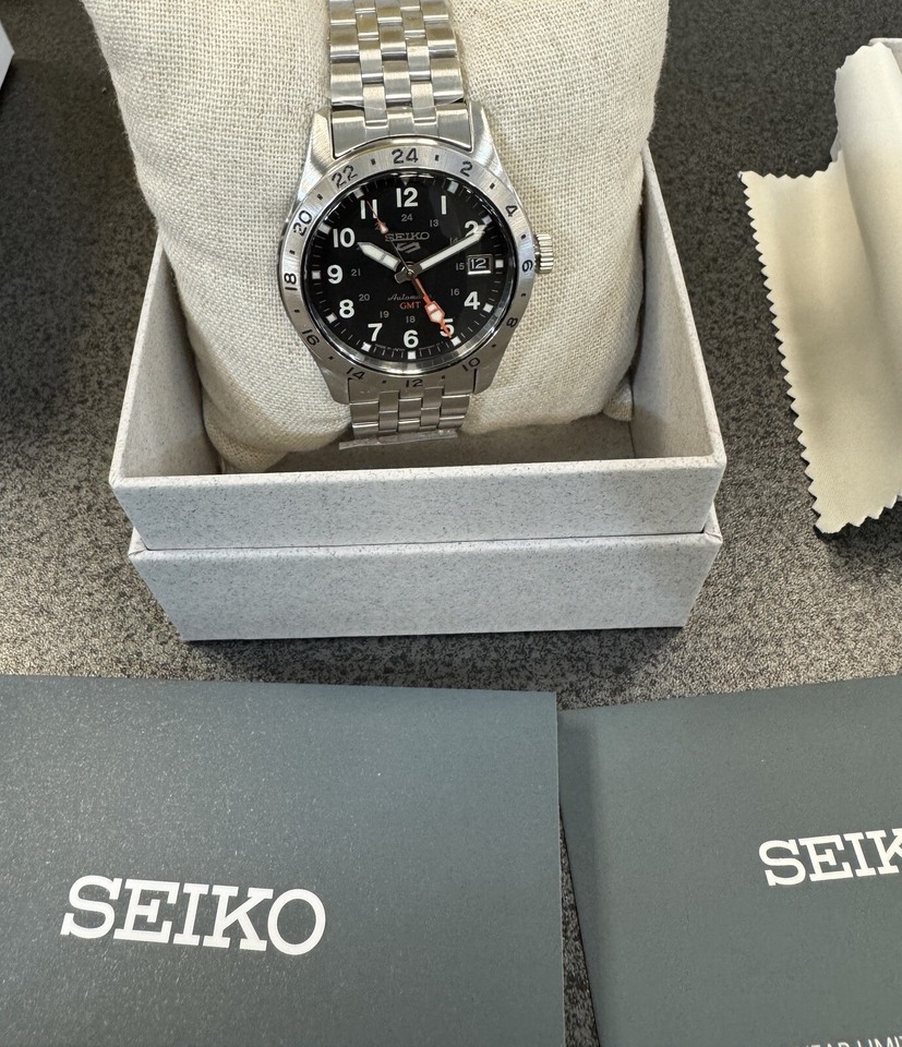 Seiko 5 Sport’s Field GMT Automatic SSK023 Steel Bracelet Watch Made In ...