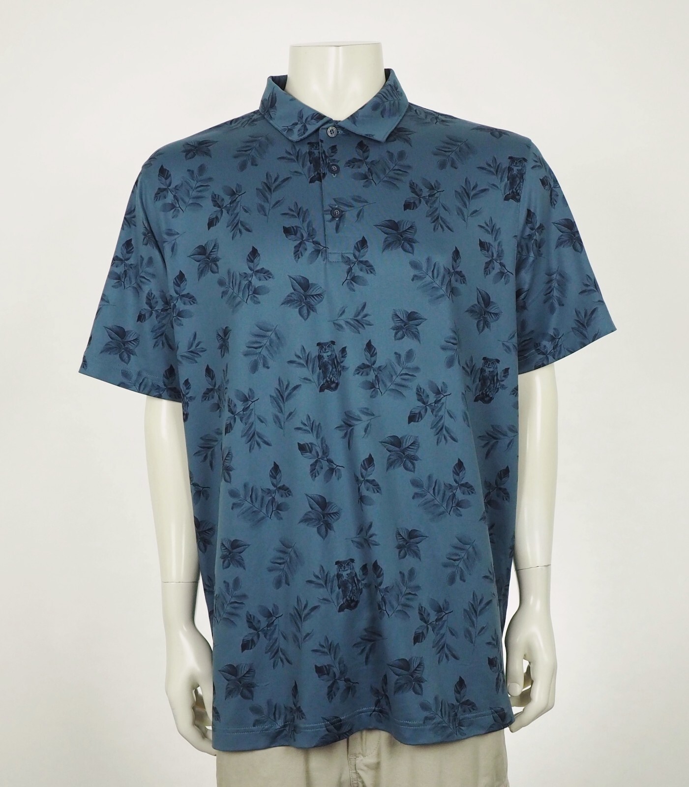 Puma Golf Indigo Blue Floral Active Tour Golf Polo Sh… - Gem