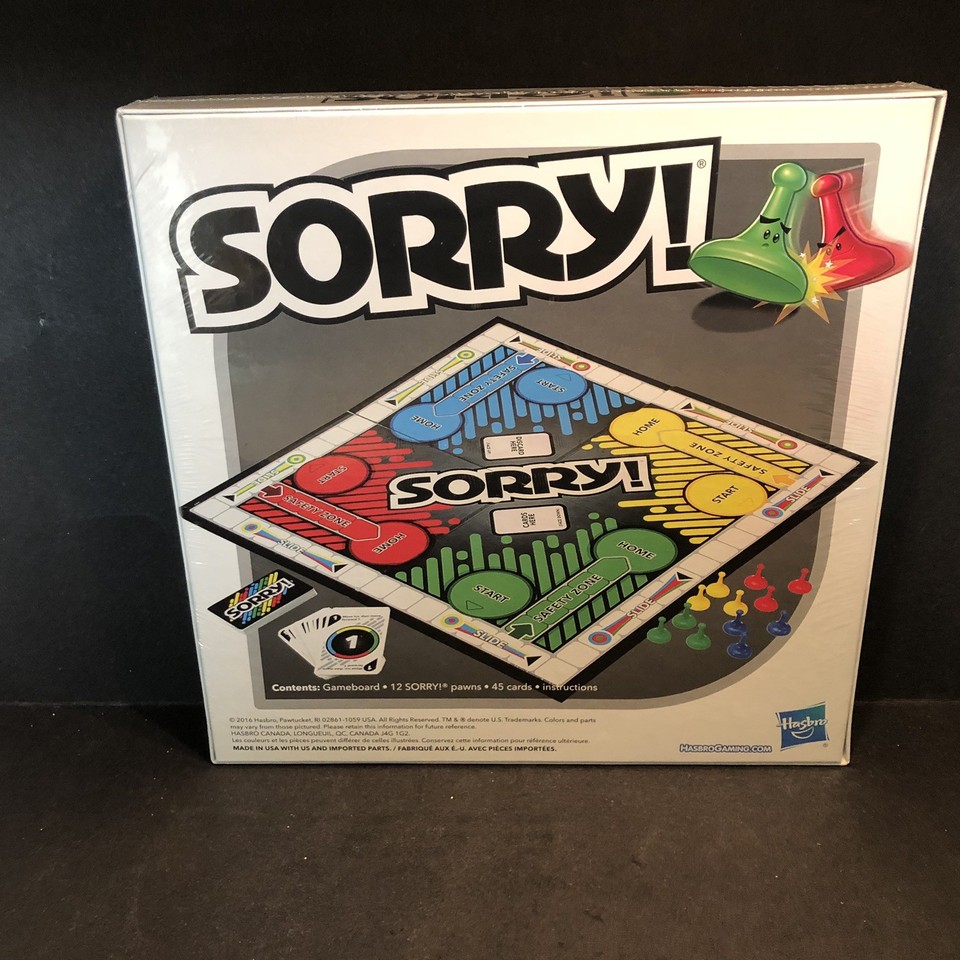 Hasbro Sorry! 2016 Edition Game Contemporary Manufacture Board ...