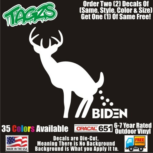 Buck Poop On Joe Funny DieCut Vinyl Window Decal Sticker Car Truck SUV ...